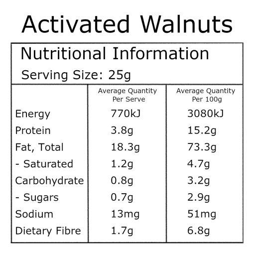activated walnuts 300g